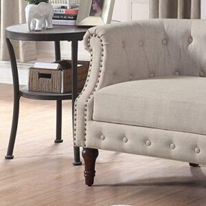 Rosevera C23 Edmeston Chesterfield Loveseat, Beige