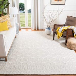 safavieh blossom collection 8' x 10' grey/ivory blm114f handmade premium wool area rug