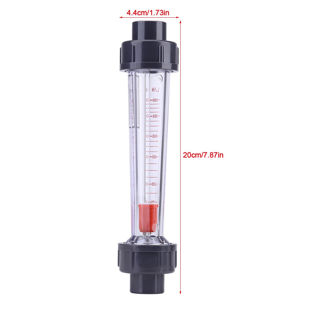 100-1000L/H Rotameter Plastic Tube Type Water Liquid Flow Meter LZS-15 for DN15 1/2" Tube