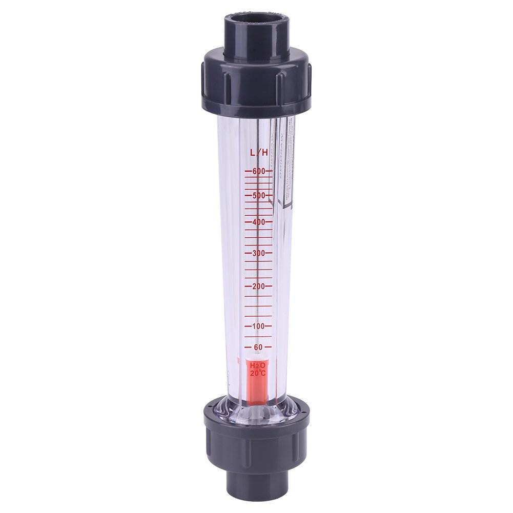 60-600L/H Rotameter Plastic Tube Liquid Water Meter DN15 Flowmeter LZS-15D