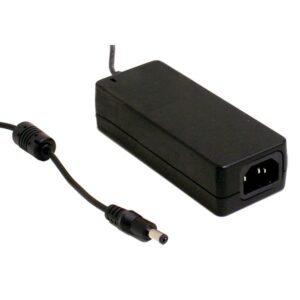 mean well 12vdc 5a 60w 3-wire table top power supply with 2.1mm plug