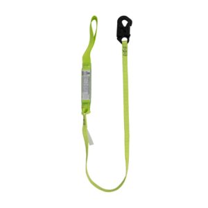 safewaze sw560-af-de-se energy absorbing lanyard, arc flash webbing, snap hook & soft eye, 6'