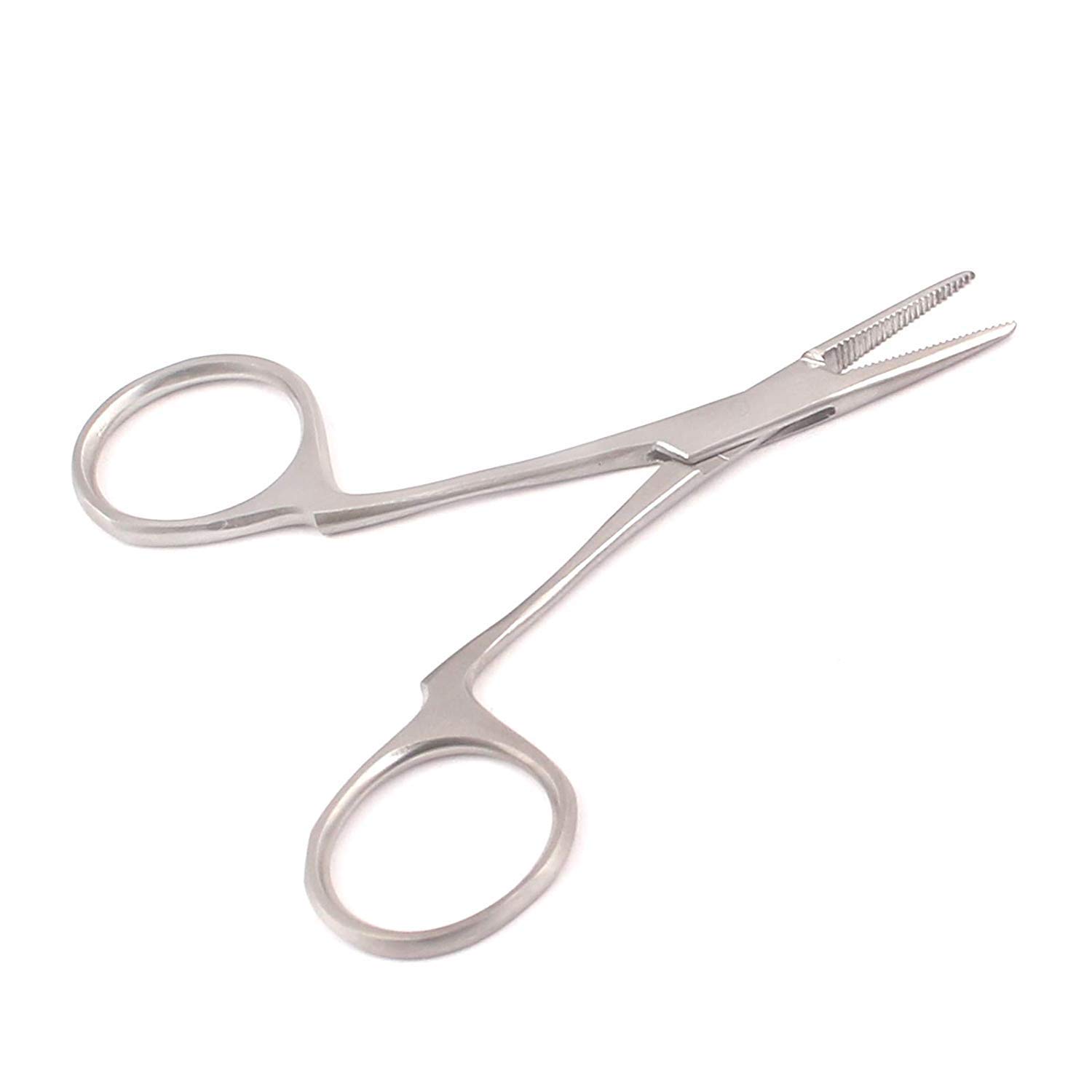 Set of 2 Mini Non-Locking Hemostat Straight & Curved for Ear Care by G.S Online Store