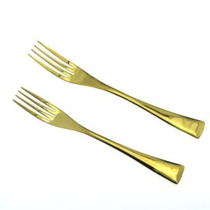 JASHII Luxury Mirror Polishing Gold Flatware Set - 20 Piece Silverware Sets 18/10 Stainless Steel Utensils Service For 4, Dinner Knife Fork w/DINNER DESSERT Spoon