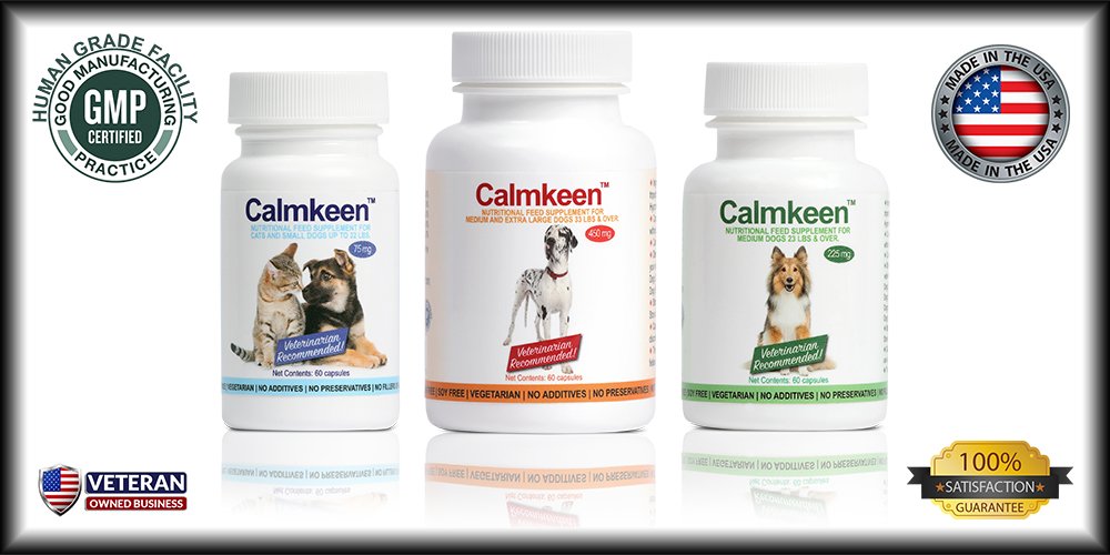 Calmkeen 75 mg 60 Count Nutritional Supplement for Small Dogs and Cats Up to 22 Pounds (Formerly Calmkene)