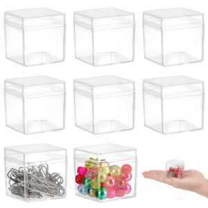 benecreat 18 pack square high transparency plastic bead storage containers box case for beauty supplies,tiny bead,jewerlry findings, and other small items - 1.57x1.57x1.57 inches