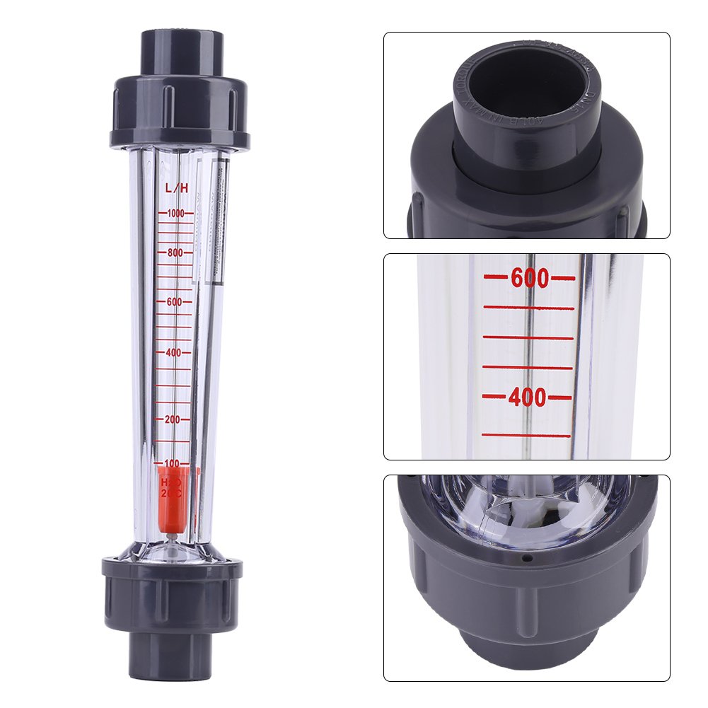 100-1000L/H Rotameter Plastic Tube Type Water Liquid Flow Meter LZS-15 for DN15 1/2" Tube