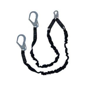 safewaze fs88586 vline 6' dual-leg streamline low-profile lanyard w/rebar hooks