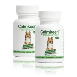 calmkeen 225 mg 120 count nutritional supplement for medium dogs 23 pounds and up (formerly calmkene)