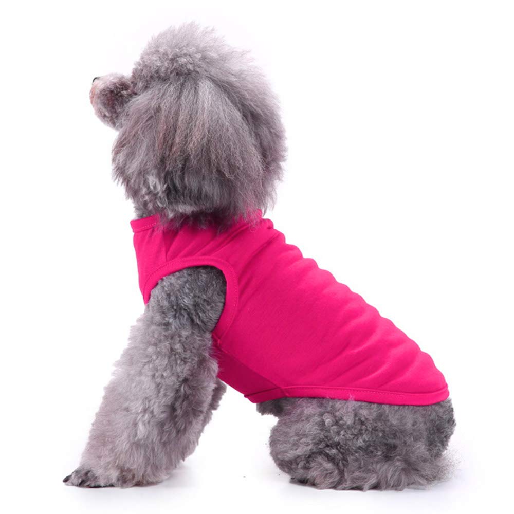 Dog Shirts Clothes, Chol&Vivi Dog Clothes T Shirt Vest Soft and Thin, 2pcs Blank Shirts Clothes Fit for Extra Small Medium Large Extra Large Size Dog Puppy, Large Size, Pink and Rose Red