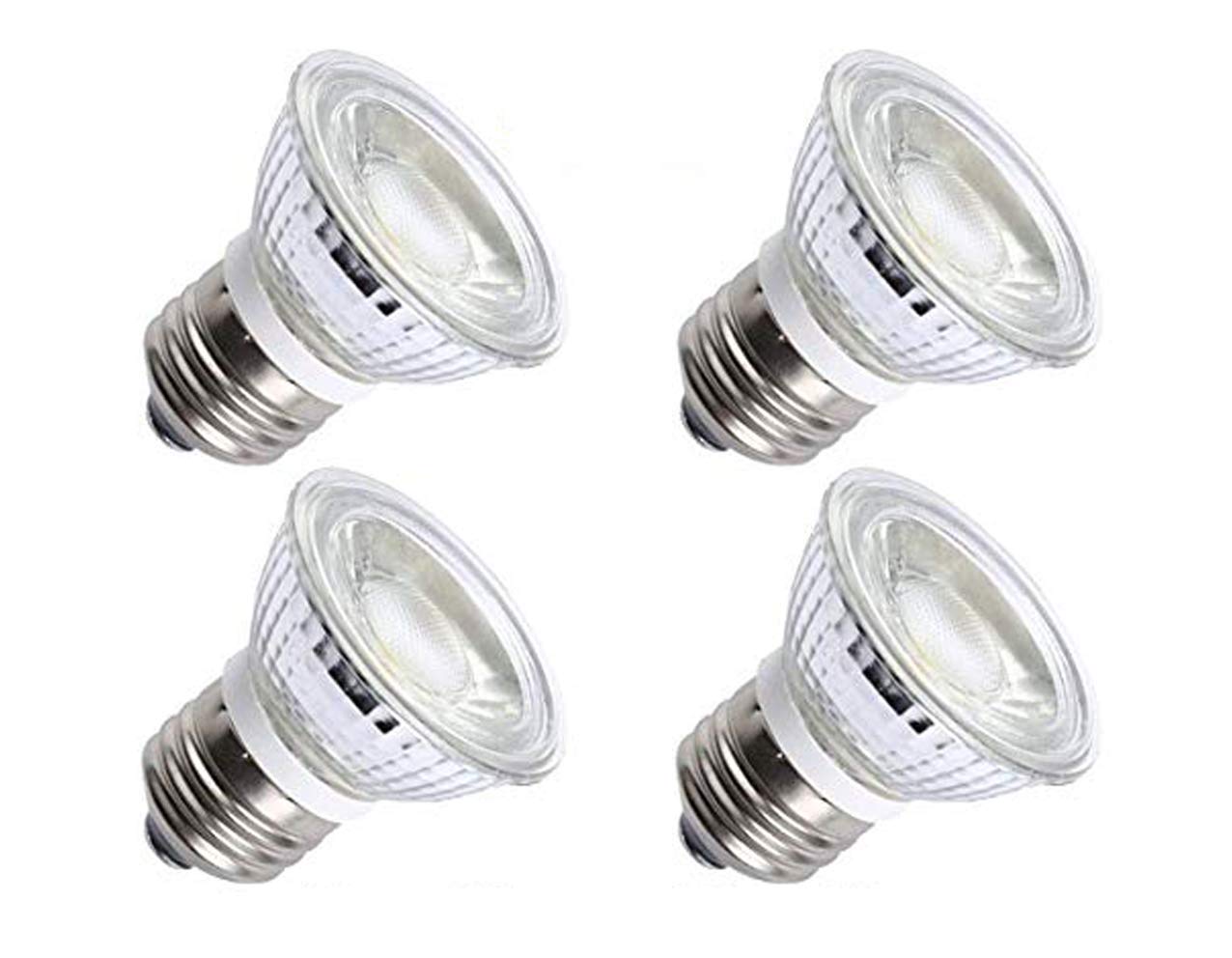 CTKcom 5W PAR16/HR16 LED Spotlight Bulb(4 Pack)- E26/E27 COB Flood Light Bulb 36 Degree 450LM 6000K Daylight White 50W Halogen Bulb Equivalent LED Bulbs 110V~130V