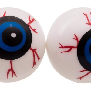 Halloween Eyeballs - 50 Pack Bag of 2" Plastic Eyeballs for Halloween Party Favor, Trick or Treat, Props and Decoration