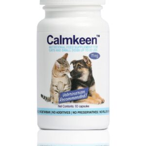 Calmkeen 75 mg 60 Count Nutritional Supplement for Small Dogs and Cats Up to 22 Pounds (Formerly Calmkene)