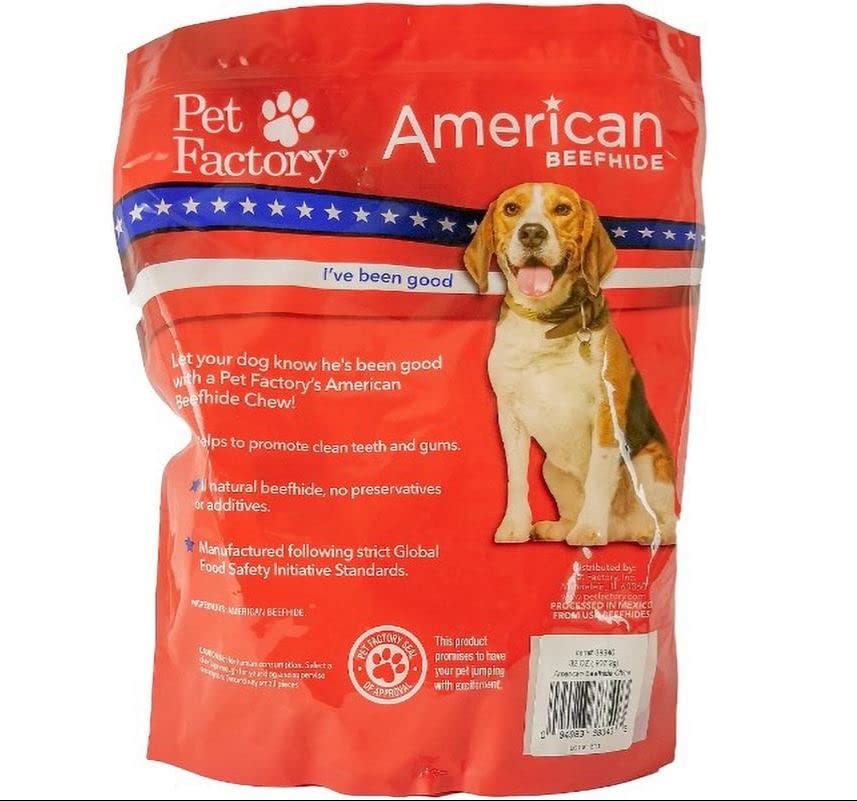 Pet Factory American Beefhide Chips Dog Chew Treats - Natural Flavor, 32 oz