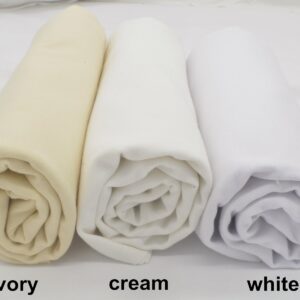 iNee 100% Cotton Fabric for Embroidery, Embroidery Fabric Cotton, 20 by 60-Inch, Cream