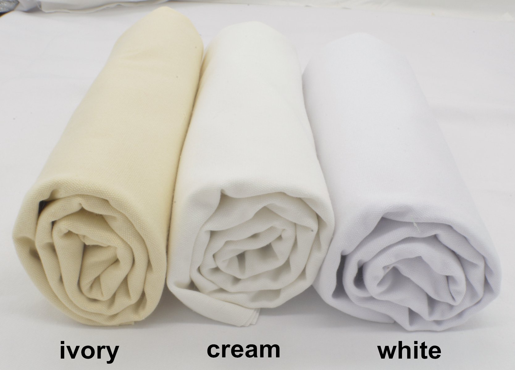 iNee 100% Cotton Fabric for Embroidery, Embroidery Fabric Cotton, 20 by 60-Inch, Cream