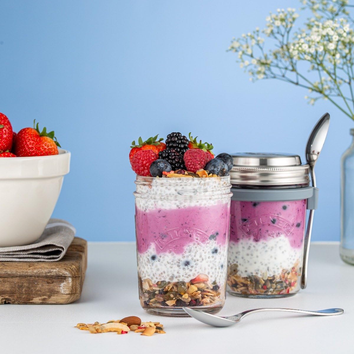 Kilner Parfait & Overnight Oats Breakfast Jar Set