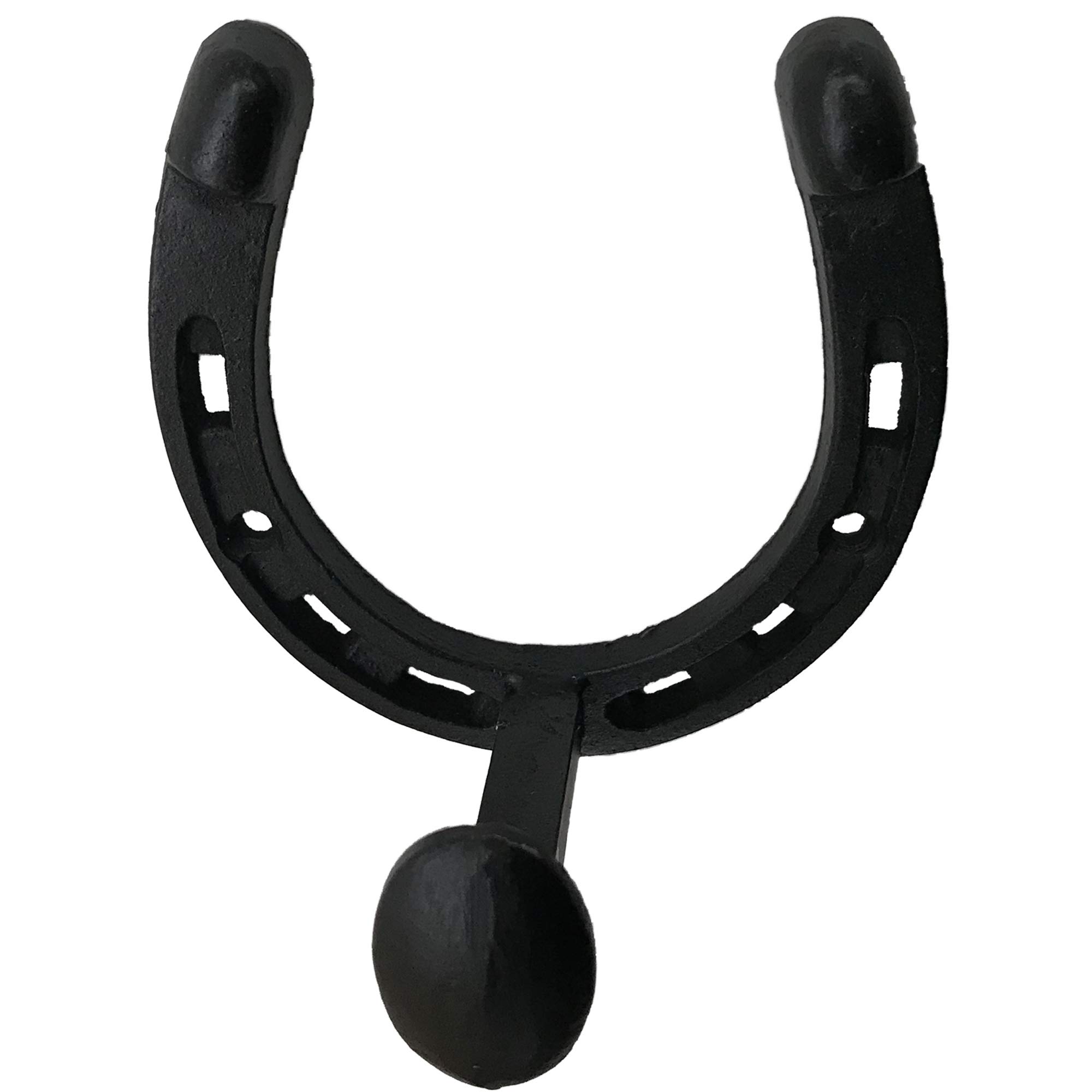 Antique Hardware Depot (1) 3.5" - Horseshoe - BB-357 - for Coats, Bags, Hand Towel etc - Black Wrought Iron Coat Hook