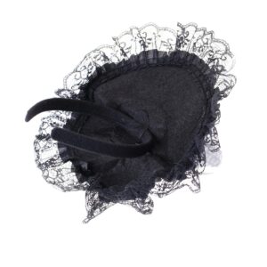 BinaryABC Halloween Witch Hat Headband for Halloween Costume Dress up Party Supplies (Black)