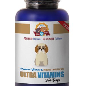 PETS HEALTH SOLUTION Healthy Dog Treats Made in USA only - Powerful Ultra Vitamins - Dog Treats - Mineral Formula - Premium Complex - Dog Vitamins and Supplements - 90 Treats (1 Bottle)