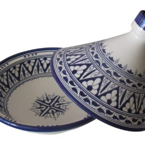 Handmade Authentic Moroccan Berber Style Ceramic Serving Tagine, Serve Delicious Meals the Traditional Morocco Way, Lead Free, Small 6" Diameter x 6 "H