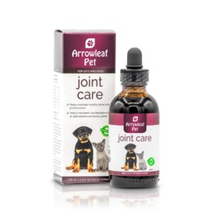 arrowleaf pet joint care by naturpet inc for dogs and cats | contains turmeric | mobility | 100ml herbal tincture