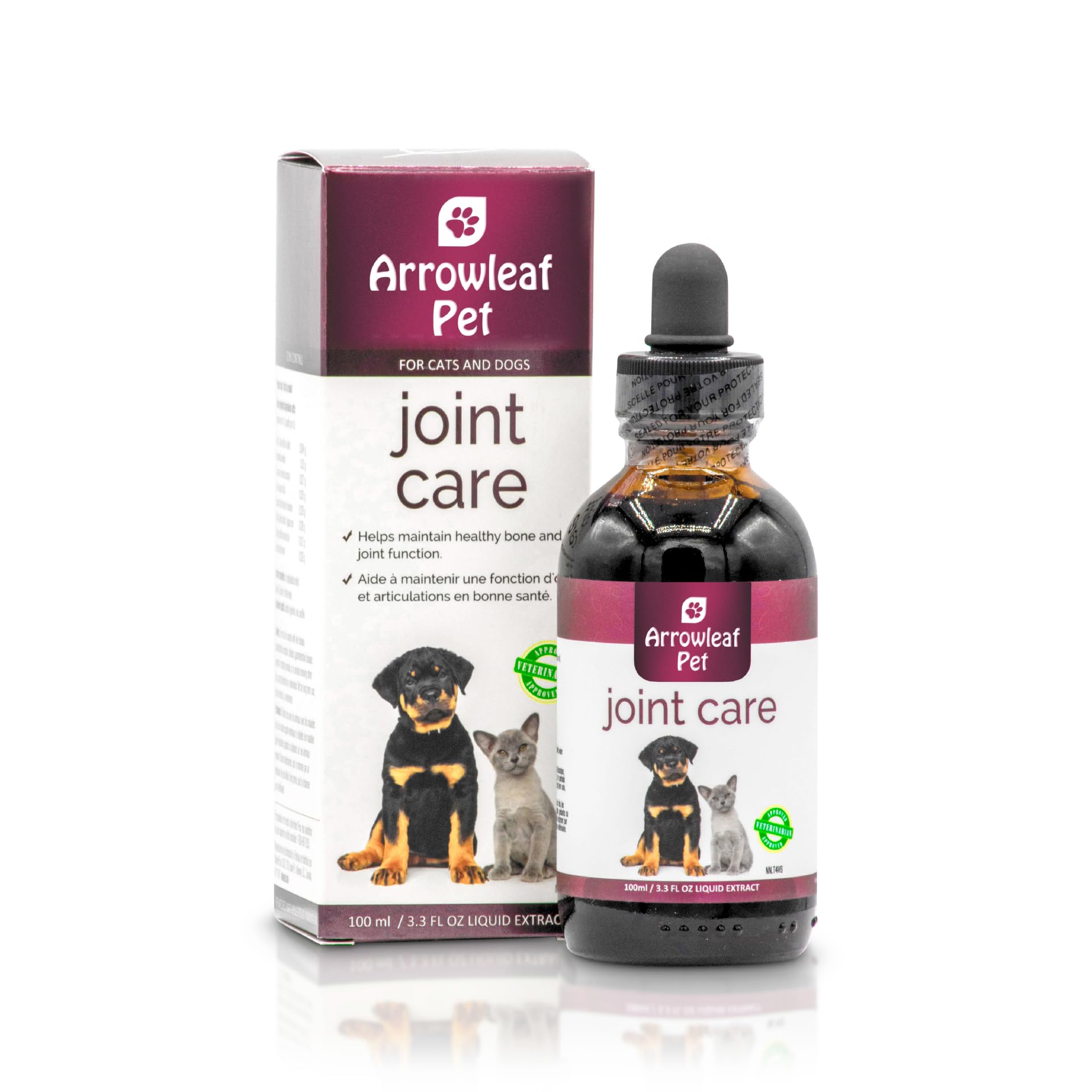 Arrowleaf Pet Joint Care by NaturPet Inc for Dogs and Cats | Contains Turmeric | Mobility | 100mL Herbal Tincture