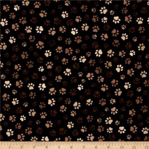 timeless treasures paw print mud, quilting fabric by the yard