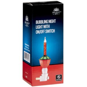 holiday joy - christmas bubble night light - on/off switch