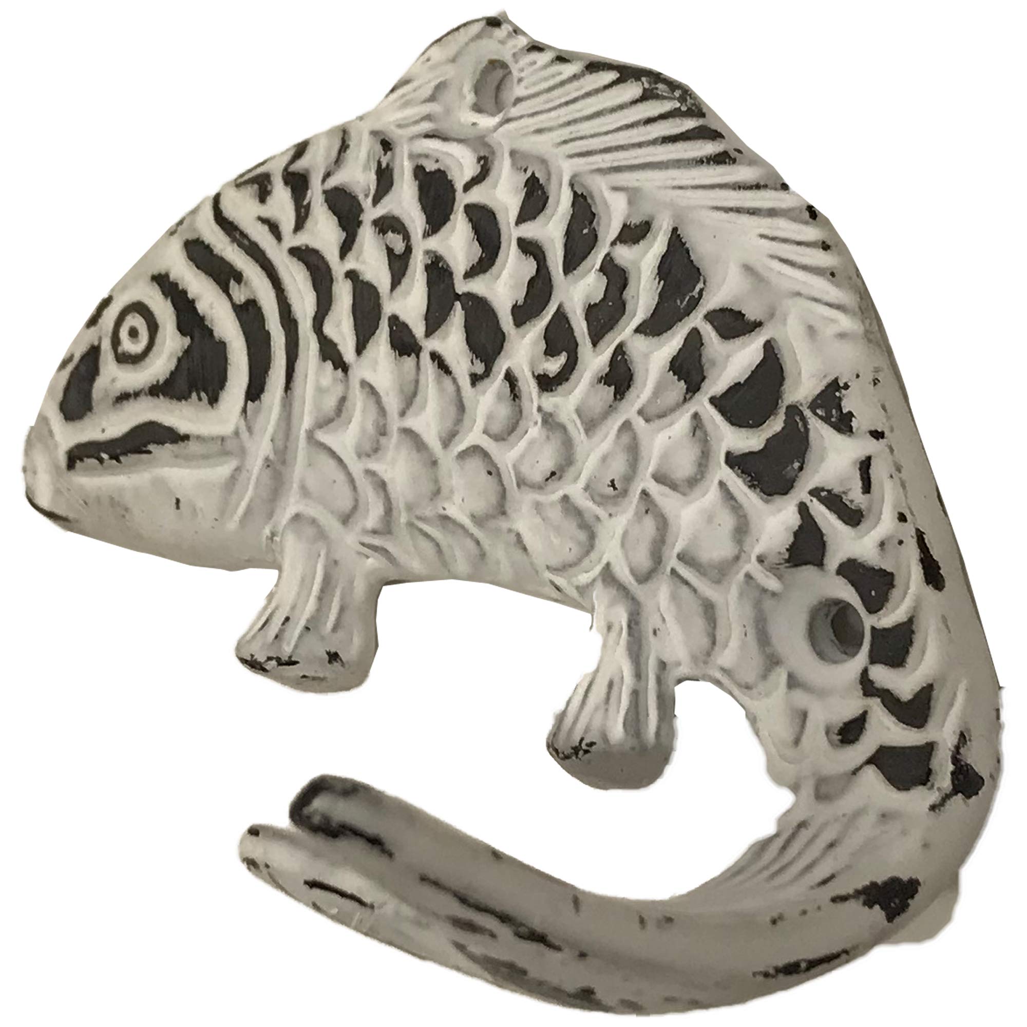 (2) 4" - Fish - BB-74 - Coat Hook - For coat, bag, hand towel etc - Distressed Finish For interior & Exterior Designing