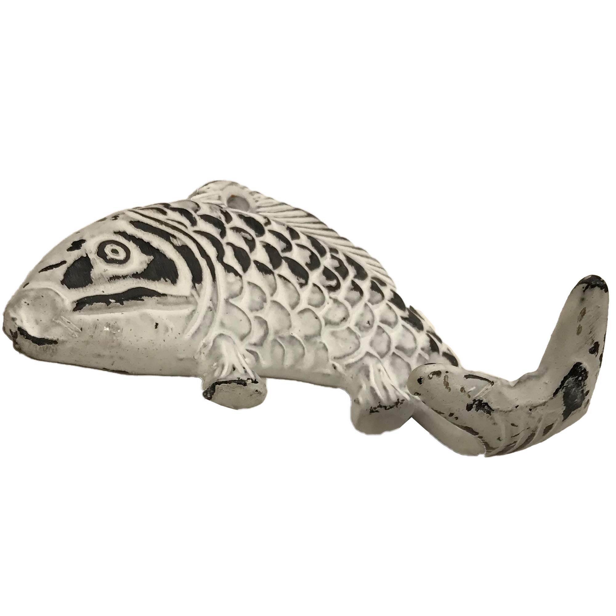 (2) 4" - Fish - BB-74 - Coat Hook - For coat, bag, hand towel etc - Distressed Finish For interior & Exterior Designing