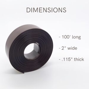 LEMBERG 2" Wide 100' Length Chair Vinyl Strap Strapping for Patio Lawn Garden Outdoor Furniture Matte Finish Color (Brown)