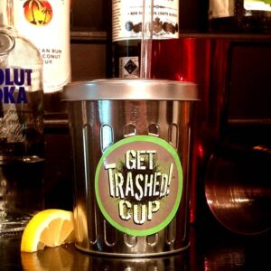 barconic metal trash can novelty cup - 30 ounce