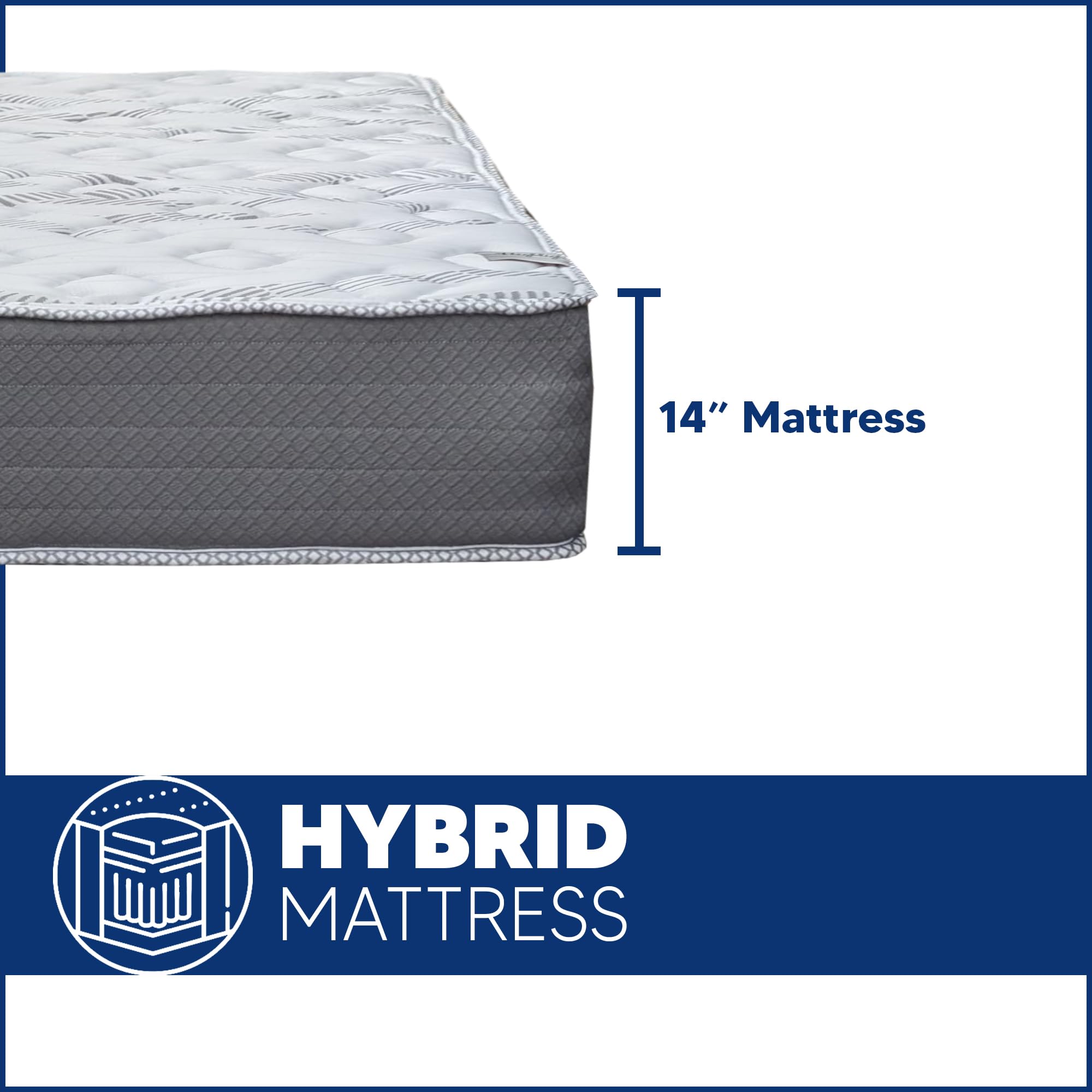 Greaton 14-Inch Firm Double Sided Tight top Innerspring Fully Assembled Mattress, Good for The Back, California King