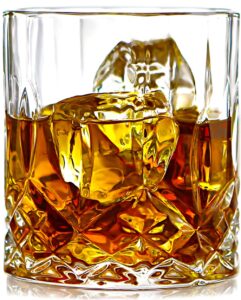 elidomc 11oz old fashioned glasses with luxury giftbox, unique lead free cocktail glass, crystal clear whiskey glasses for men (set of 4)