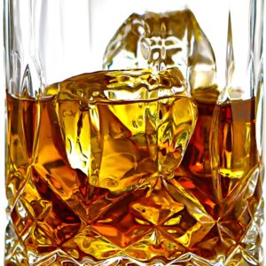 ELIDOMC 11Oz Old Fashioned Glasses With Luxury Giftbox, Unique Lead Free Cocktail Glass, Crystal Clear Whiskey Glasses for Men (Set of 4)