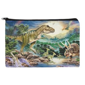 tyranosaur t-rex jurassic sunset pencil pen organizer zipper pouch case