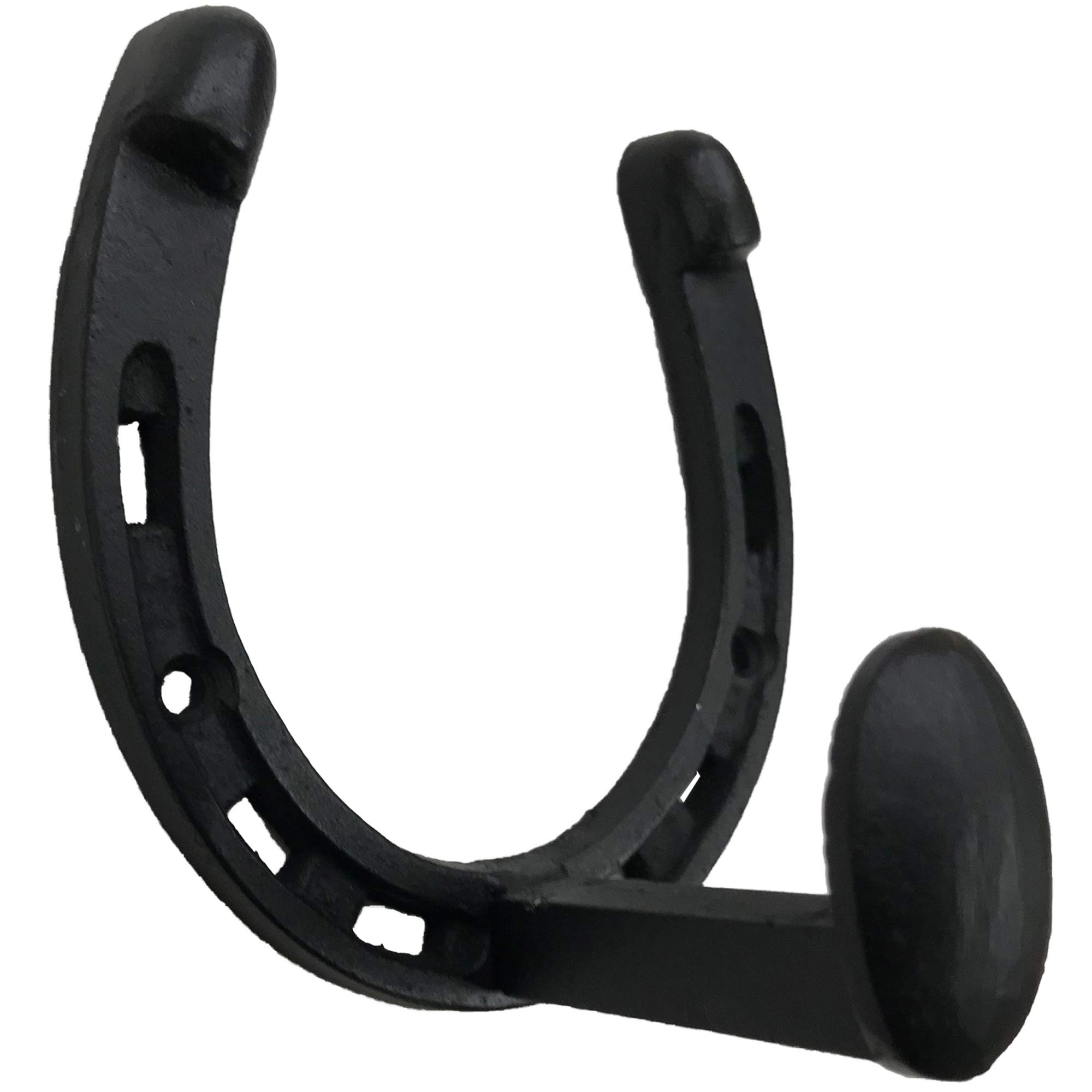 Antique Hardware Depot (1) 3.5" - Horseshoe - BB-357 - for Coats, Bags, Hand Towel etc - Black Wrought Iron Coat Hook