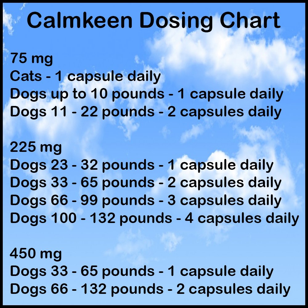 Calmkeen 75 mg 120 Count Nutritional Supplement for Small Dogs and Cats Up to 22 Pounds (Formerly Calmkene)