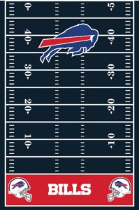 amscan buffalo bills ultimate fan tablecover - 54" x 96" (1 piece) - vibrant all over print, durable plastic, perfect for tailgates & game day parties