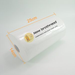 New brothread Cut Away Machine Embroidery Stabilizer Backing 10" x 50 Yd roll - Medium Weight 2.5 Ounce - Cut into Variable Sizes - for Machine Embroidery and Hand Sewing