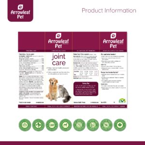 Arrowleaf Pet Joint Care by NaturPet Inc for Dogs and Cats | Contains Turmeric | Mobility | 100mL Herbal Tincture