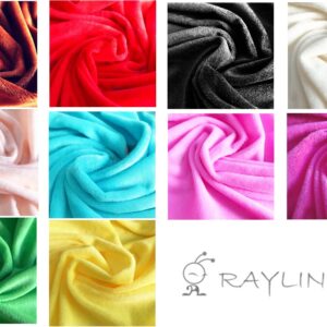 RayLineDo® 10PCS 50 * 50cm Solid Color Knitted Panne Velvet Fabric Anti Pill Fabric Patchwork Polyester Fleece Cloth for DIY Sewing Handmade Dolls