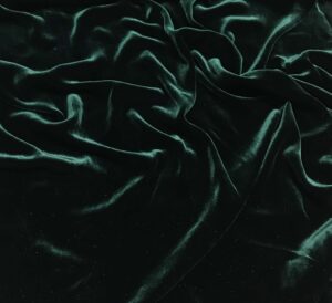 dark green - silk velvet fabric