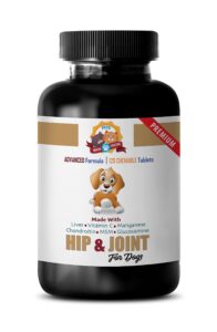 dog joint supplement chews - premium hip and joint complex - dog treats - healthy formula - chondroitin dogs - 120 treats (1 bottle)