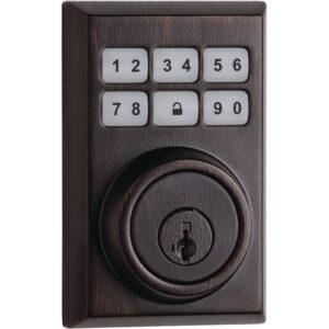 Kwikset 99100-083 SmartCode Electronic Deadbolt Featuring Smartkey Re-Key Security and Z-Wave Technology, Venetian Bronze