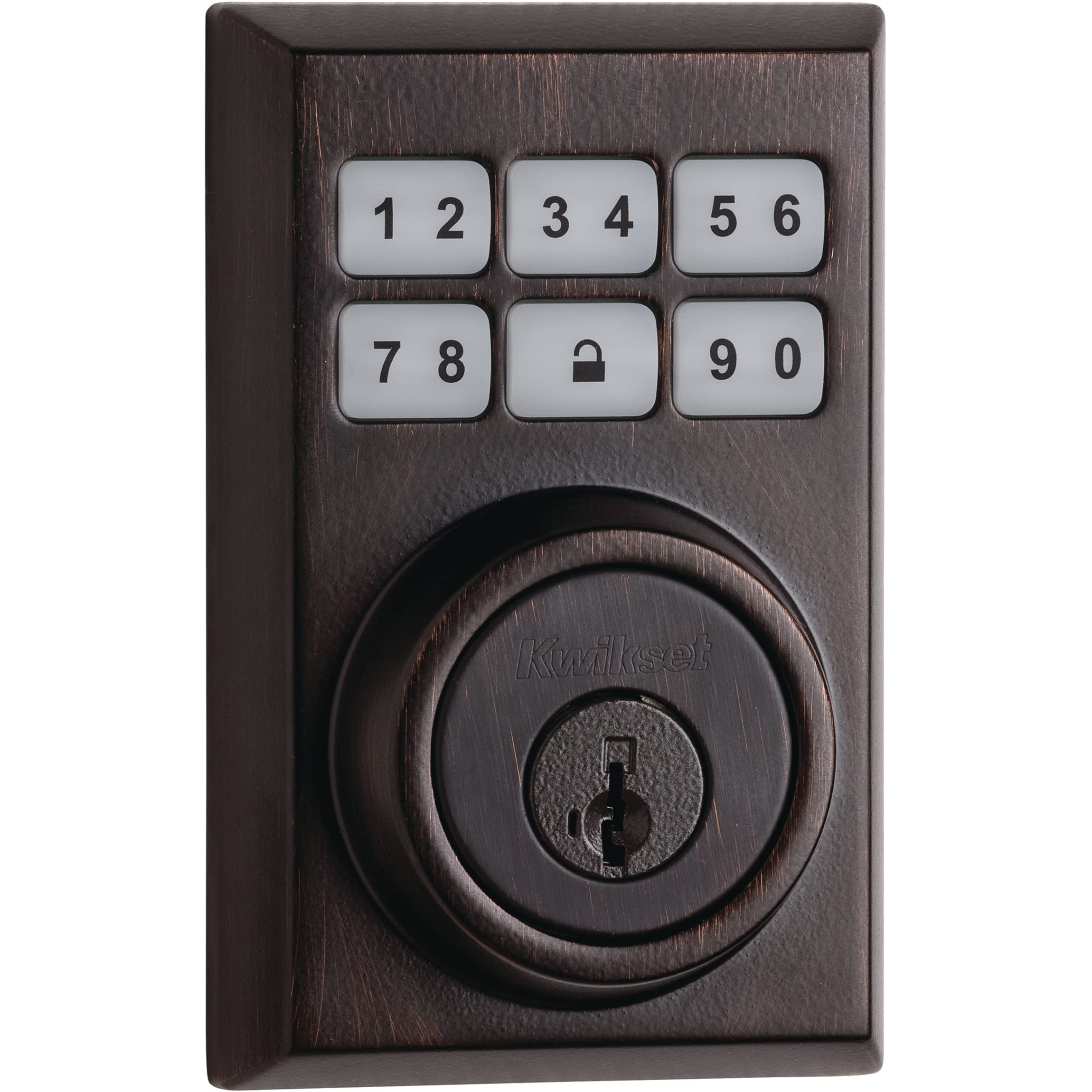 Kwikset 99100-083 SmartCode Electronic Deadbolt Featuring Smartkey Re-Key Security and Z-Wave Technology, Venetian Bronze