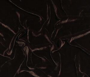 chocolate brown - silk velvet fabric