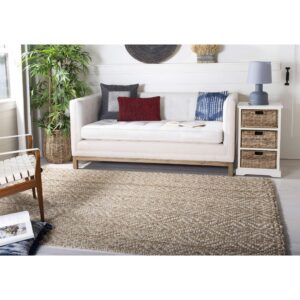 SAFAVIEH Natural Fiber Collection Area Rug - 5' x 8', Natural & Ivory, Handmade Boho Farmhouse Woven Jute, Ideal for High Traffic Areas in Living Room, Bedroom (NF185A)