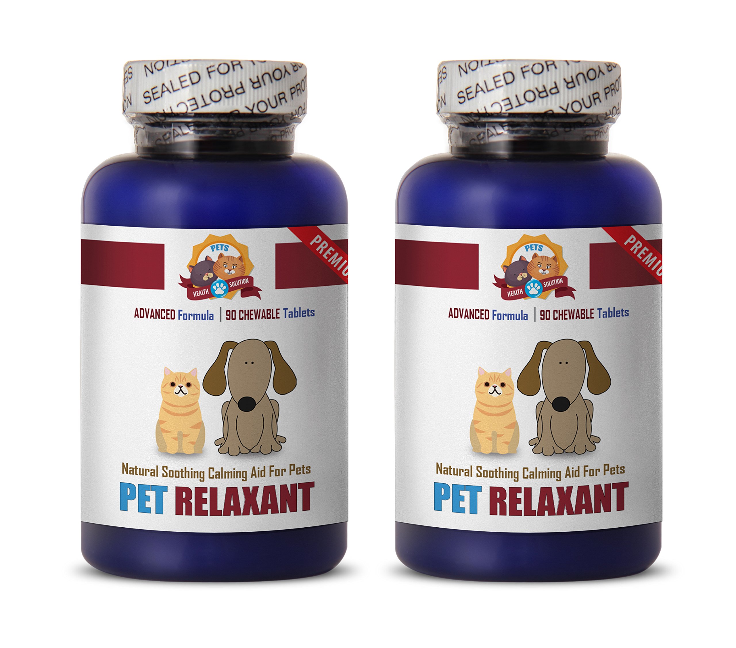 Calm Down Dog Treat - Premium Relaxant for Pets - Dogs and Cats - Anxiety Relief and Calmer - Treats - Dog Calming aid for Hyper Dog - 180 Treats (2 Bottle)